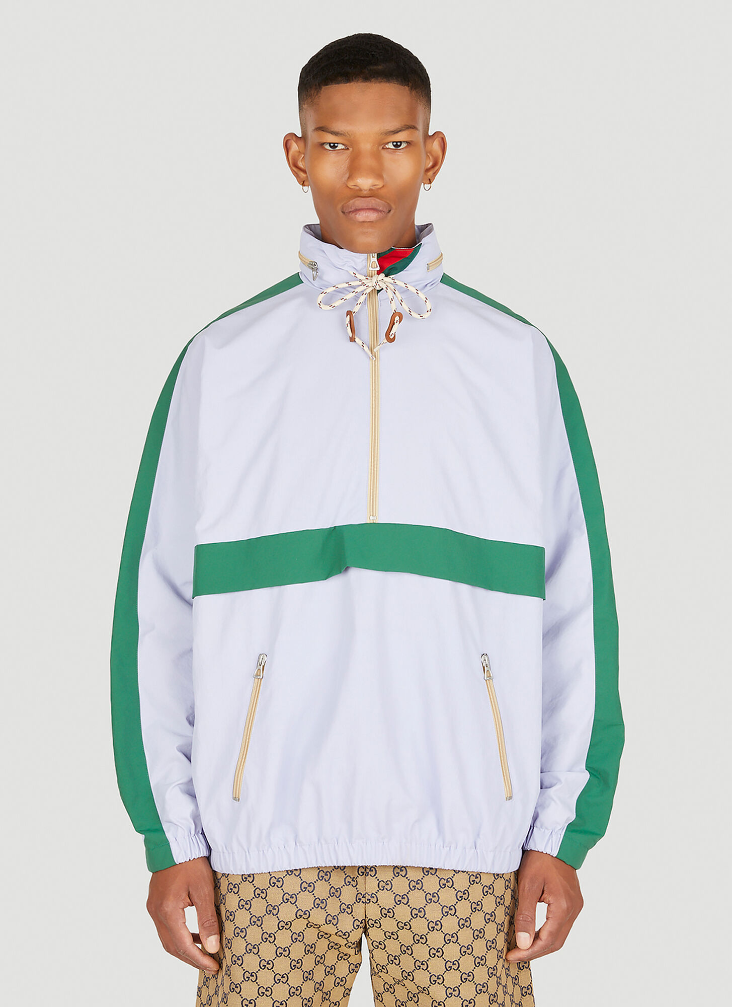 Gucci Stripe Track Jacket In Lilac | ModeSens
