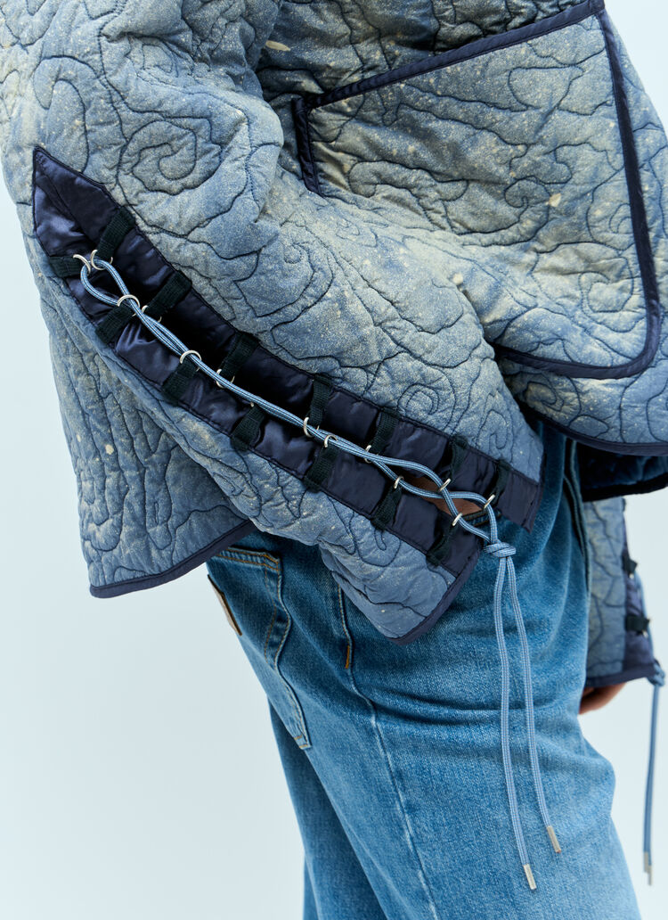 Acne Studios Men's' Lacing Quilted Jacket in Blue | LN-CC®