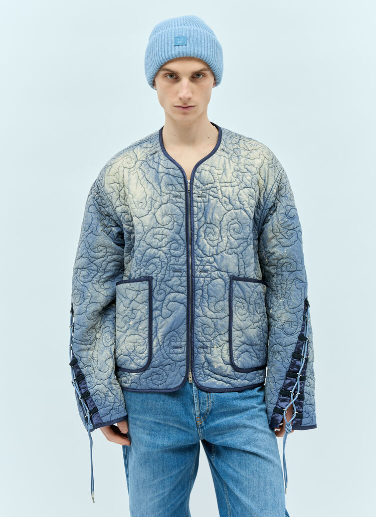 Acne Studios Men's' Lacing Quilted Jacket in Blue | LN-CC®