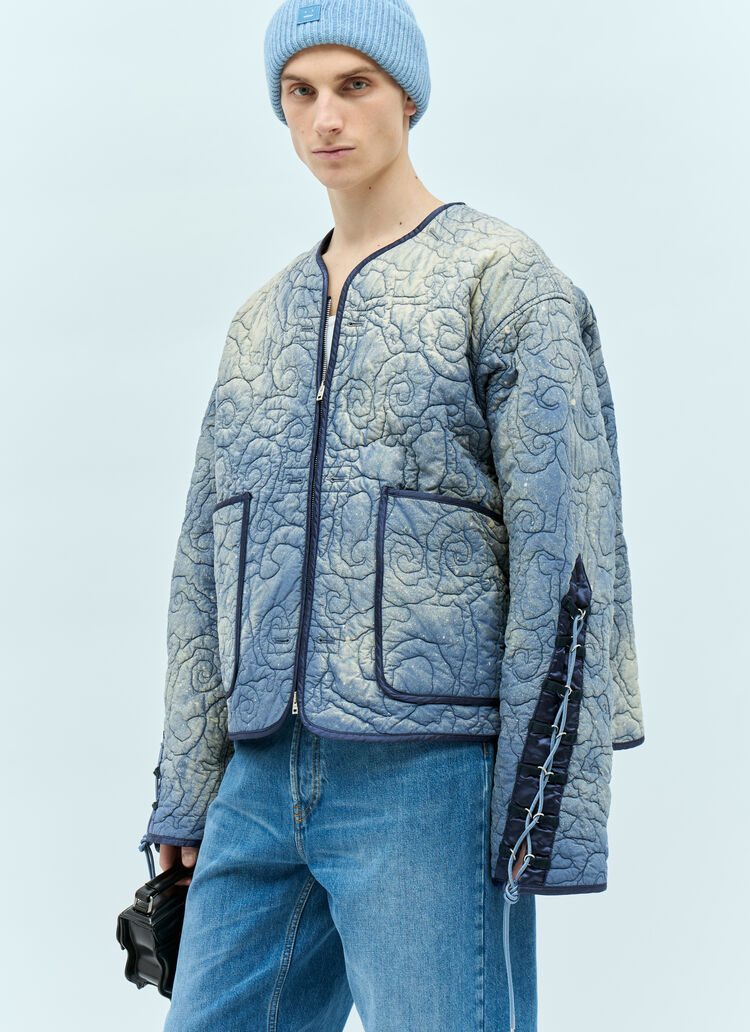 Acne Studios Men's' Lacing Quilted Jacket in Blue | LN-CC®