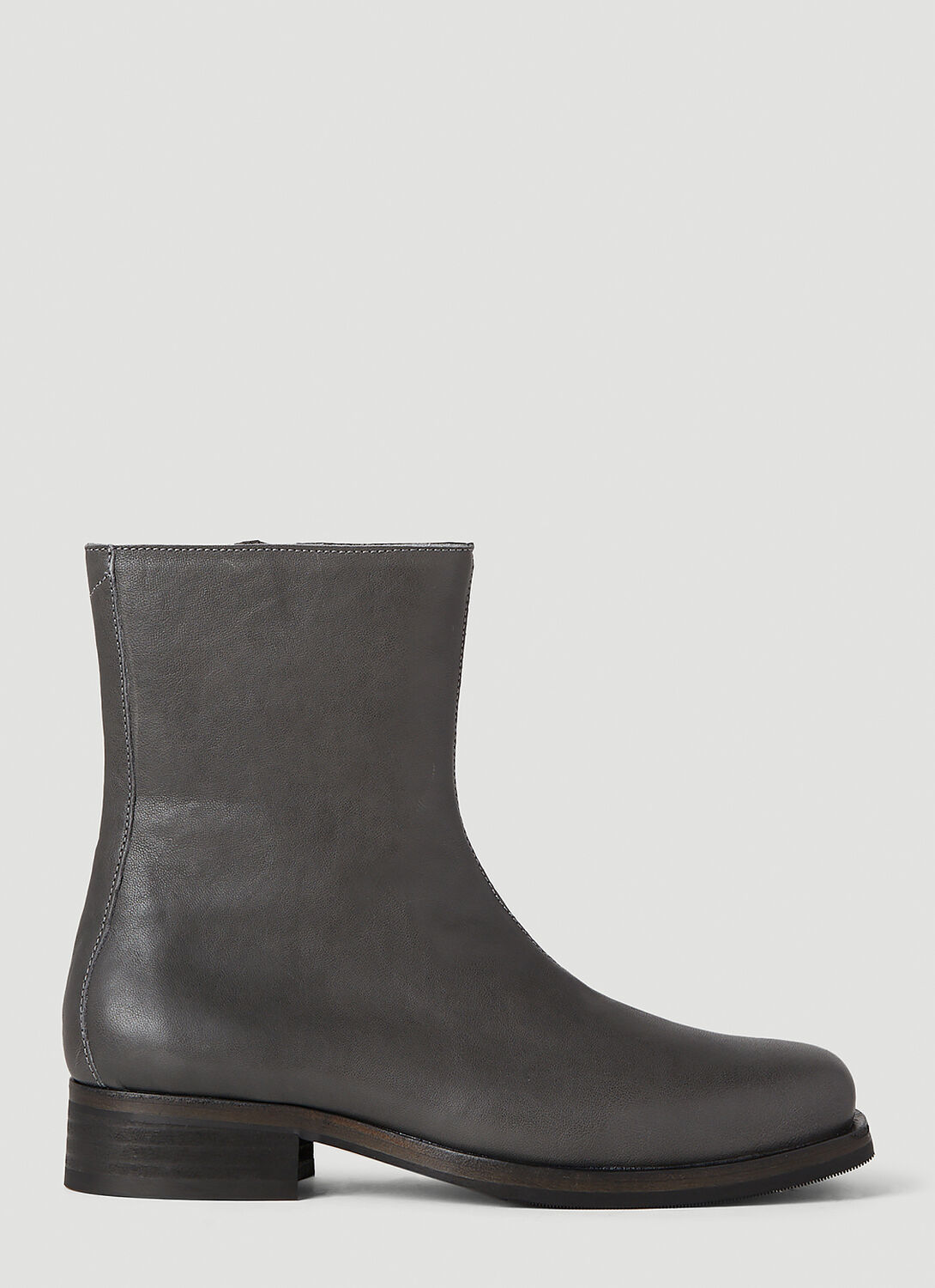 Our Legacy Camion Leather Boots In Dark Grey | ModeSens