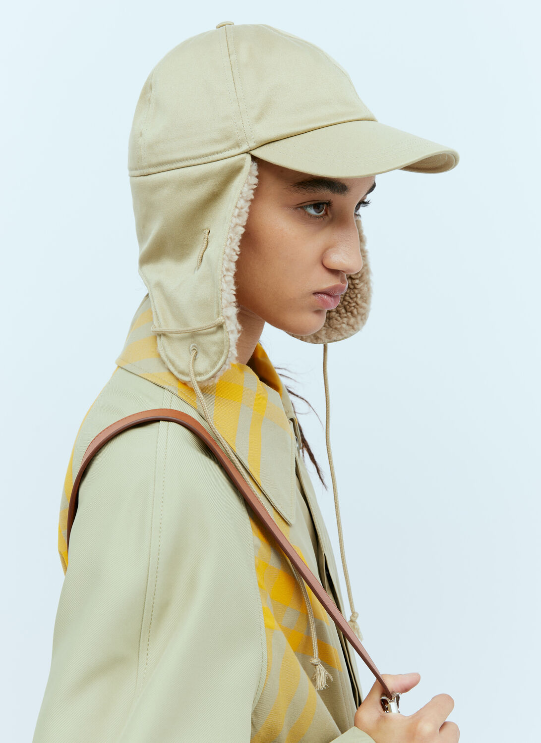 Burberry Baseball Trapper Hat In Beige | ModeSens