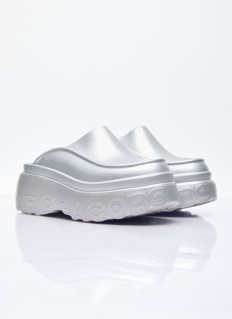 Melissa x Marc Jacobs Women's' Clog Platforms in Silver | LN-CC®