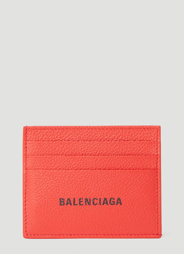 Balenciaga Logo Print Cardholder in Red | LN-CC