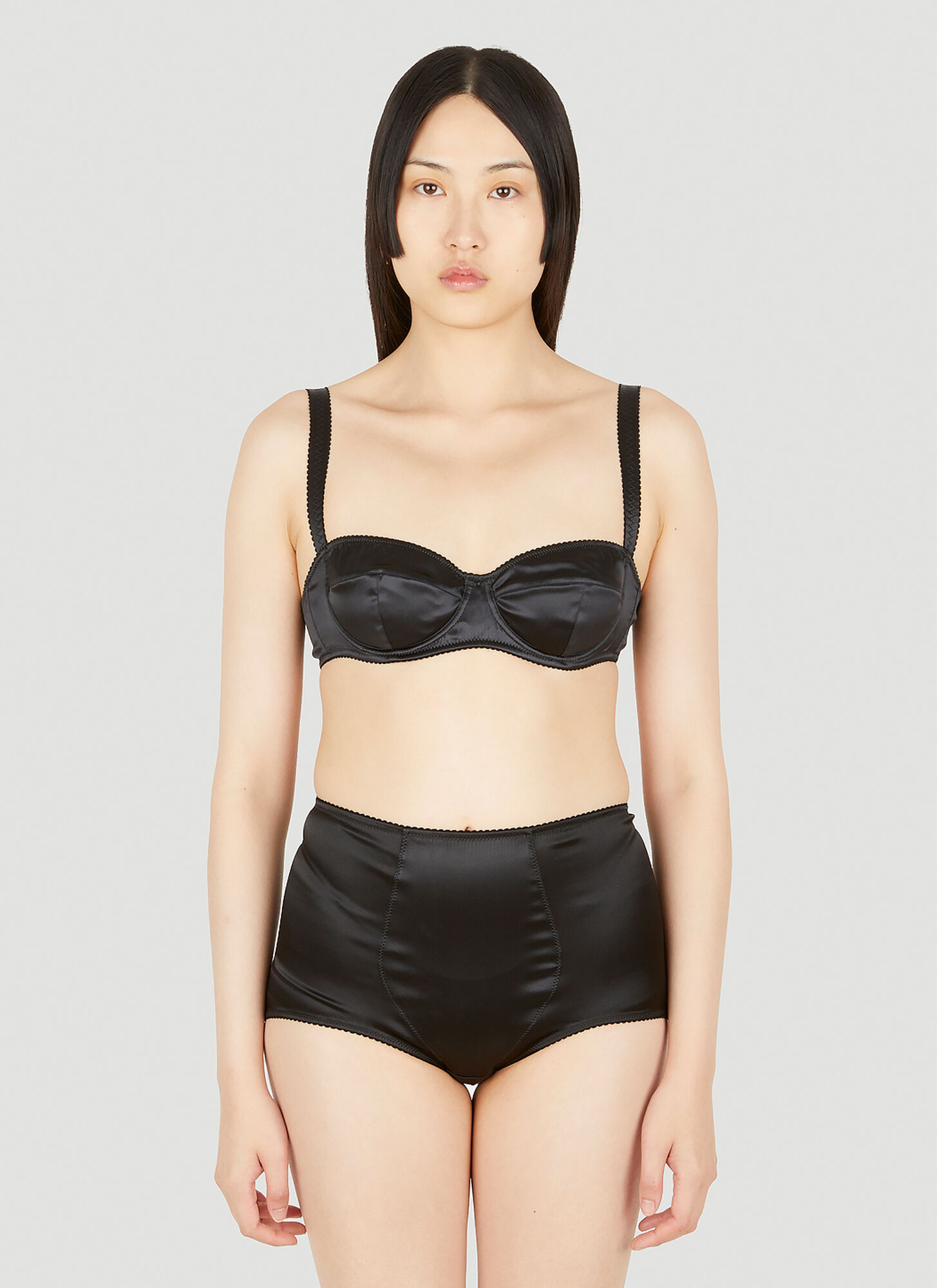 Dolce And Gabbana Satin Balconette Bra Modesens
