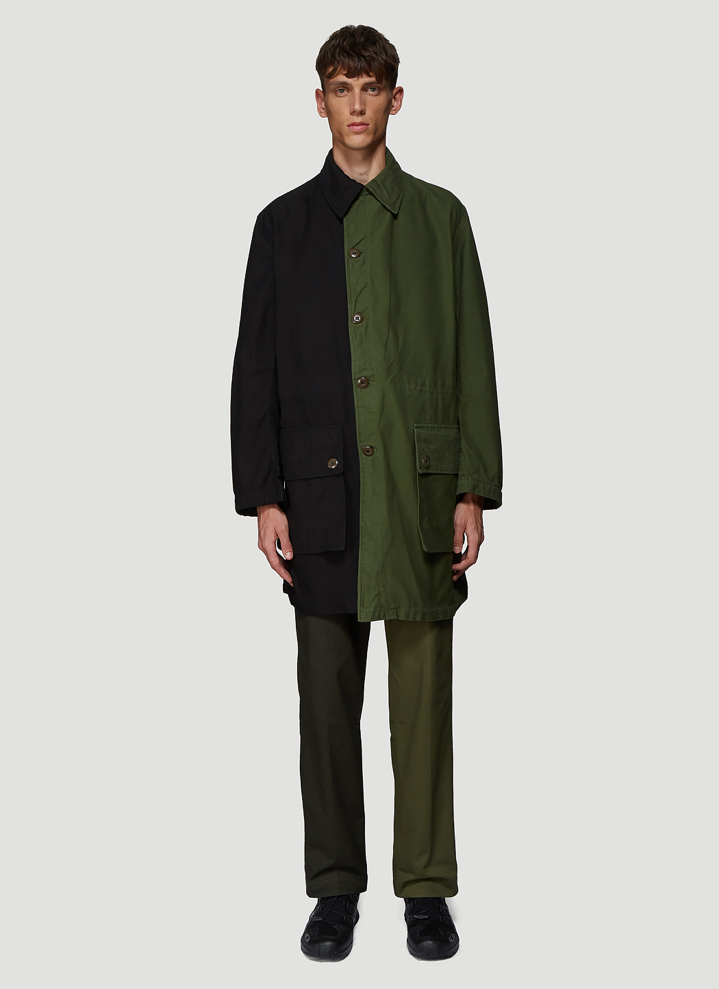 (DI)VISION Split Parka Jacket in Black | LN-CC