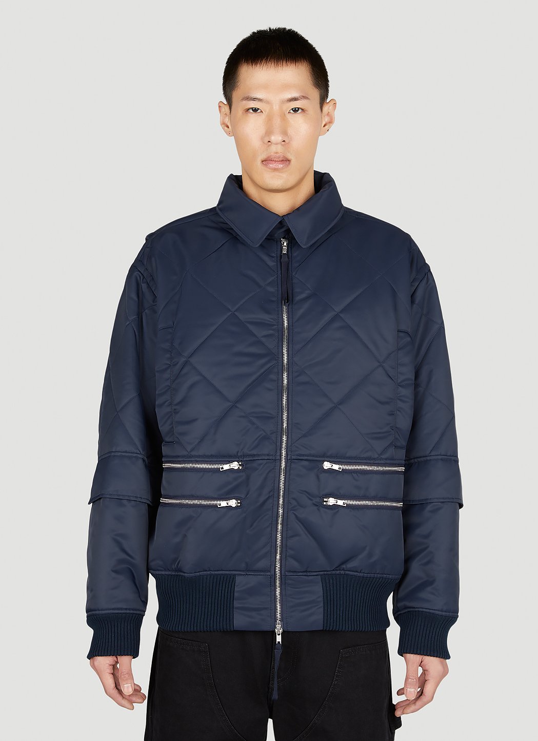 Helmut Lang Men's' Quilted Jacket in Dark Blue | LN-CC®