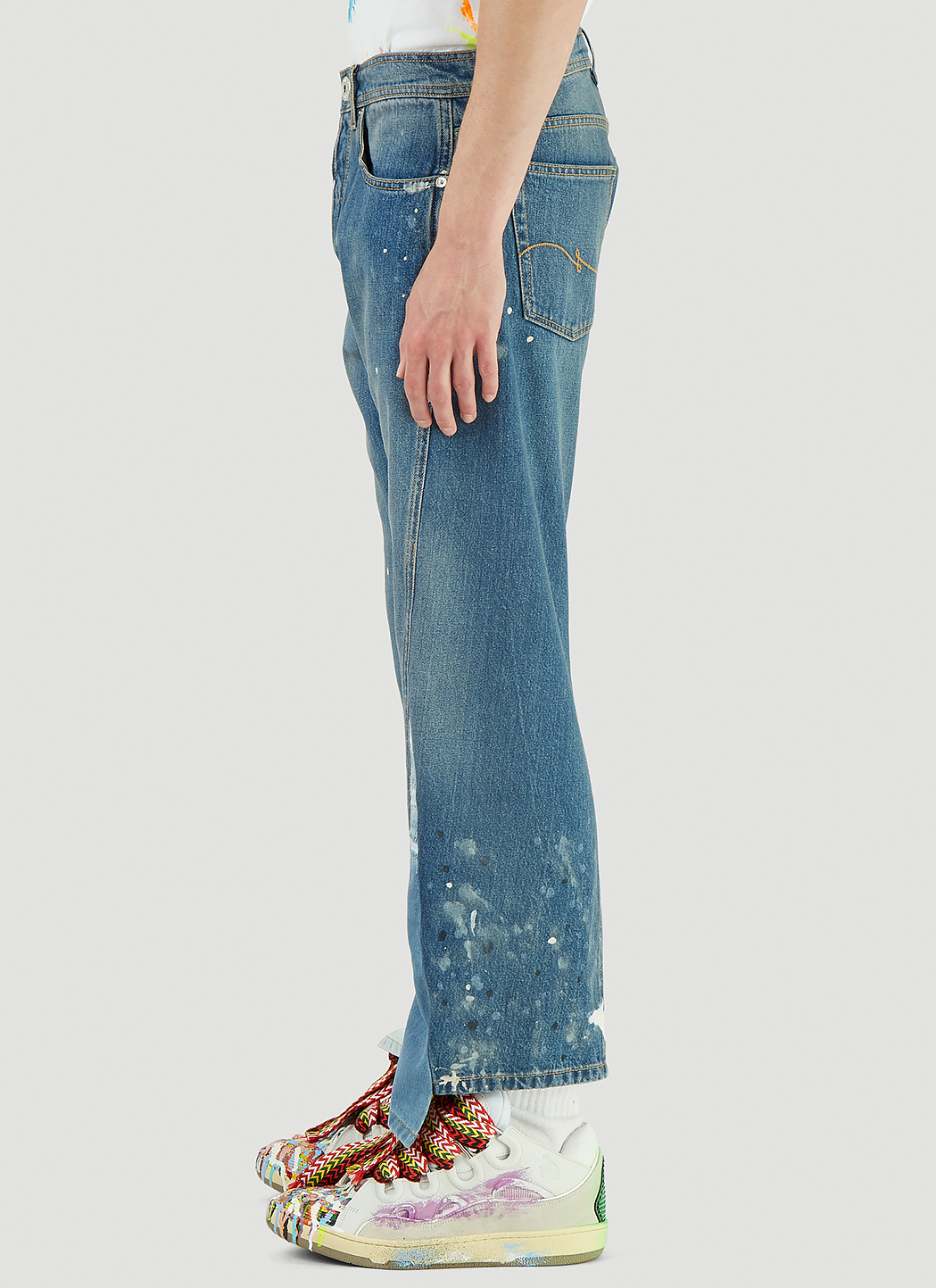 Lanvin X Gallery Dept. Men's Cut Jeans in Blue | LN-CC