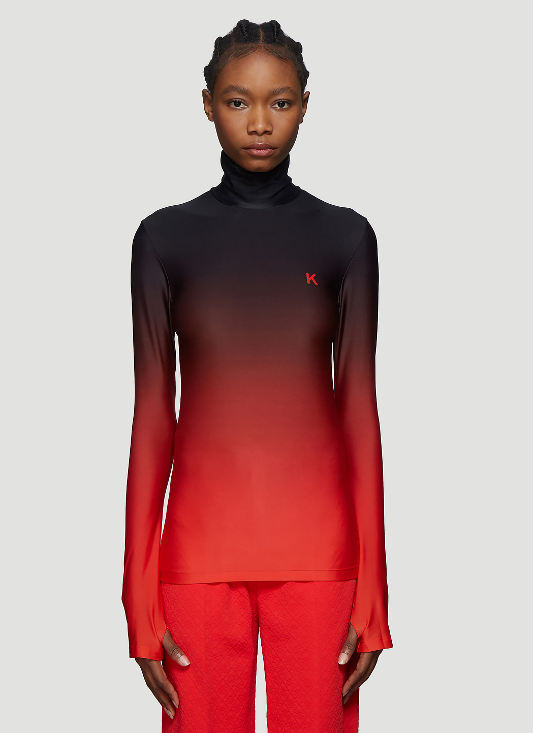 Kwaidan Editions Turtleneck Top in Red | LN-CC