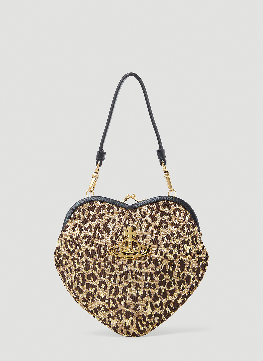 Vivienne Westwood Women's' Belle Heart Frame Handbag in Gold Vivienne Westwood Women's' Belle Heart Frame Handbag in Gold