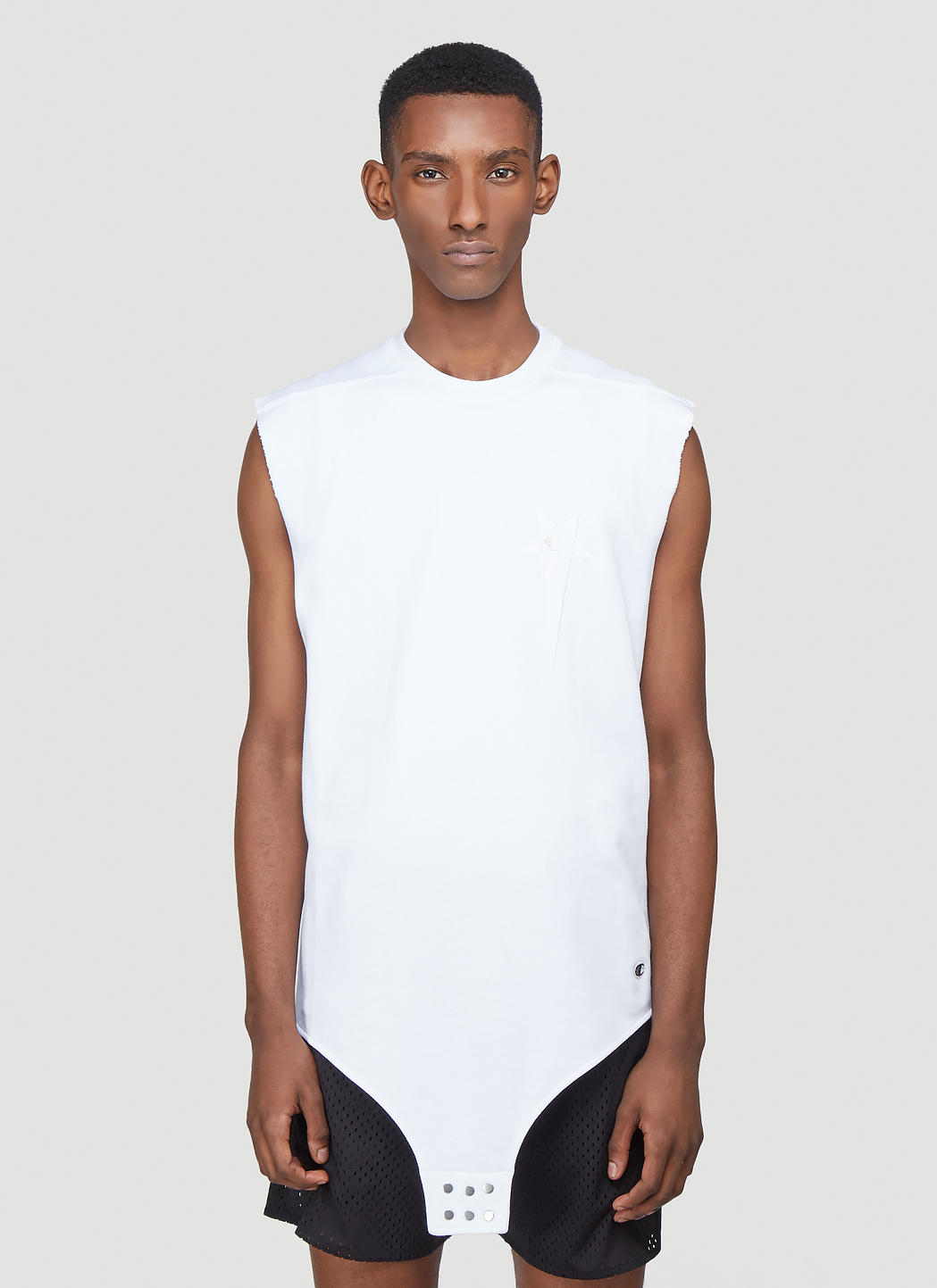 Rick Owens X Champion Unisex Logo Sleeveless Sweatshirt Bodysuit in ...